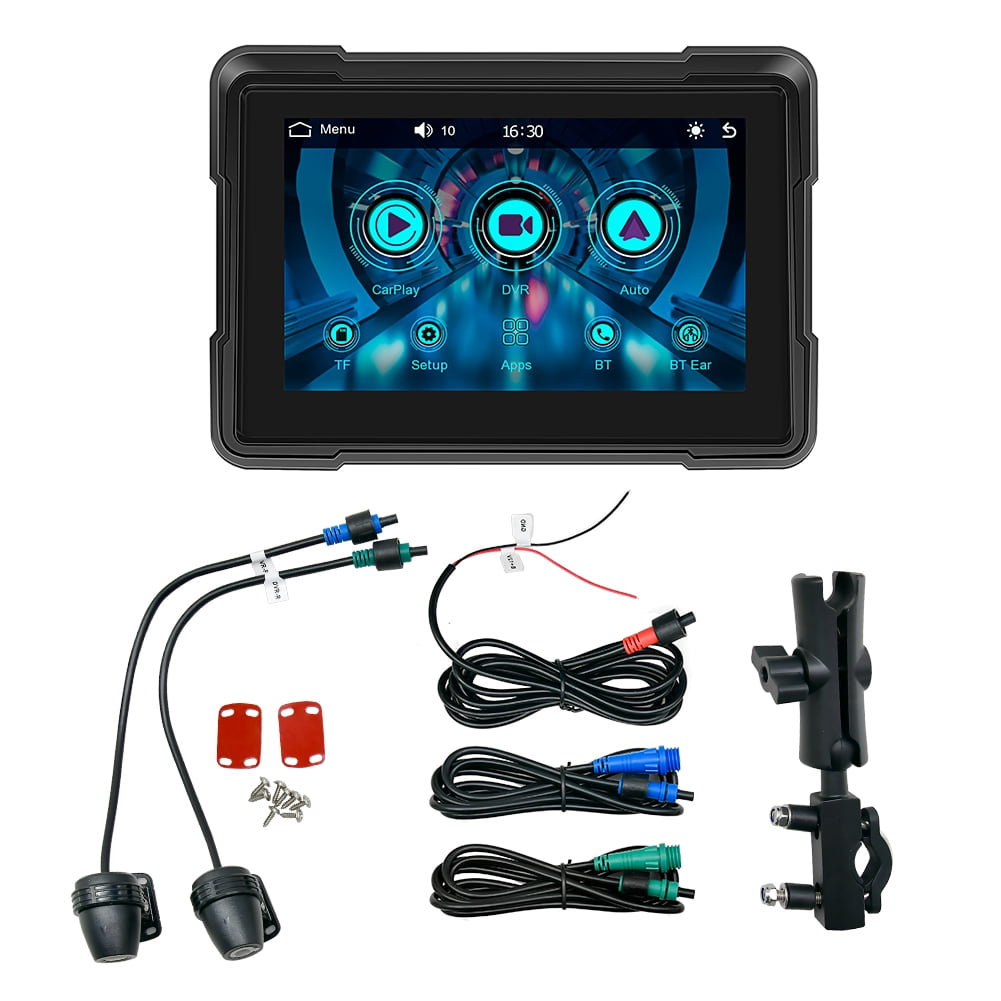 5 Inch Motorcycle GPS Navigation Wireless CarPlay Android IPX7 ...