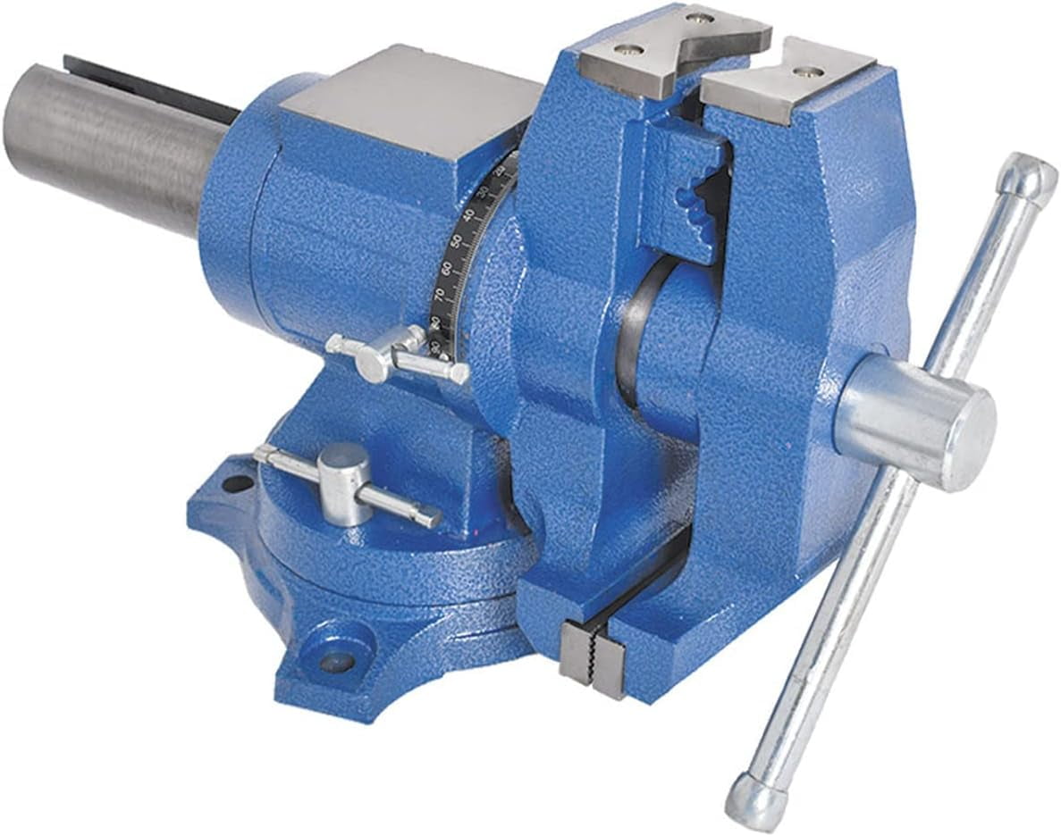 5-Inch Multi Purpose Heavy Vise, Multi-Jaw Vise with Double Swivel and ...