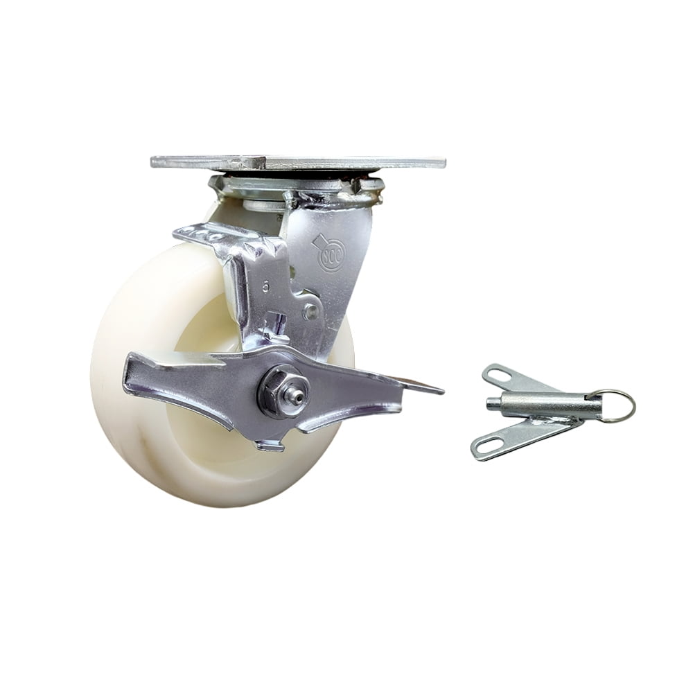5 Inch Nylon Caster with Ball Bearing and Brake/Swivel Lock Service ...