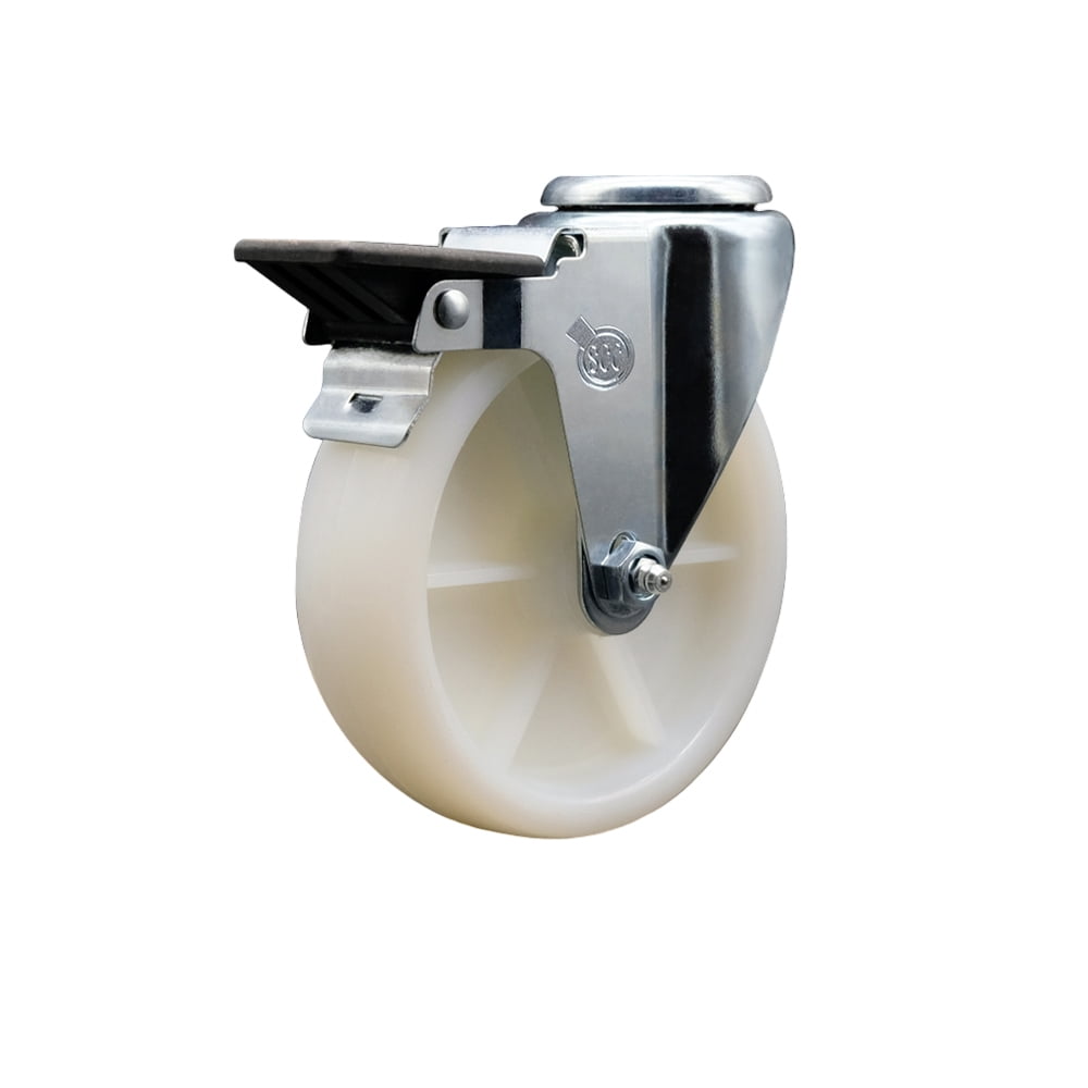 5 Inch Nylon Wheel Swivel Bolt Hole Caster with Posi Lock Brake SCC ...