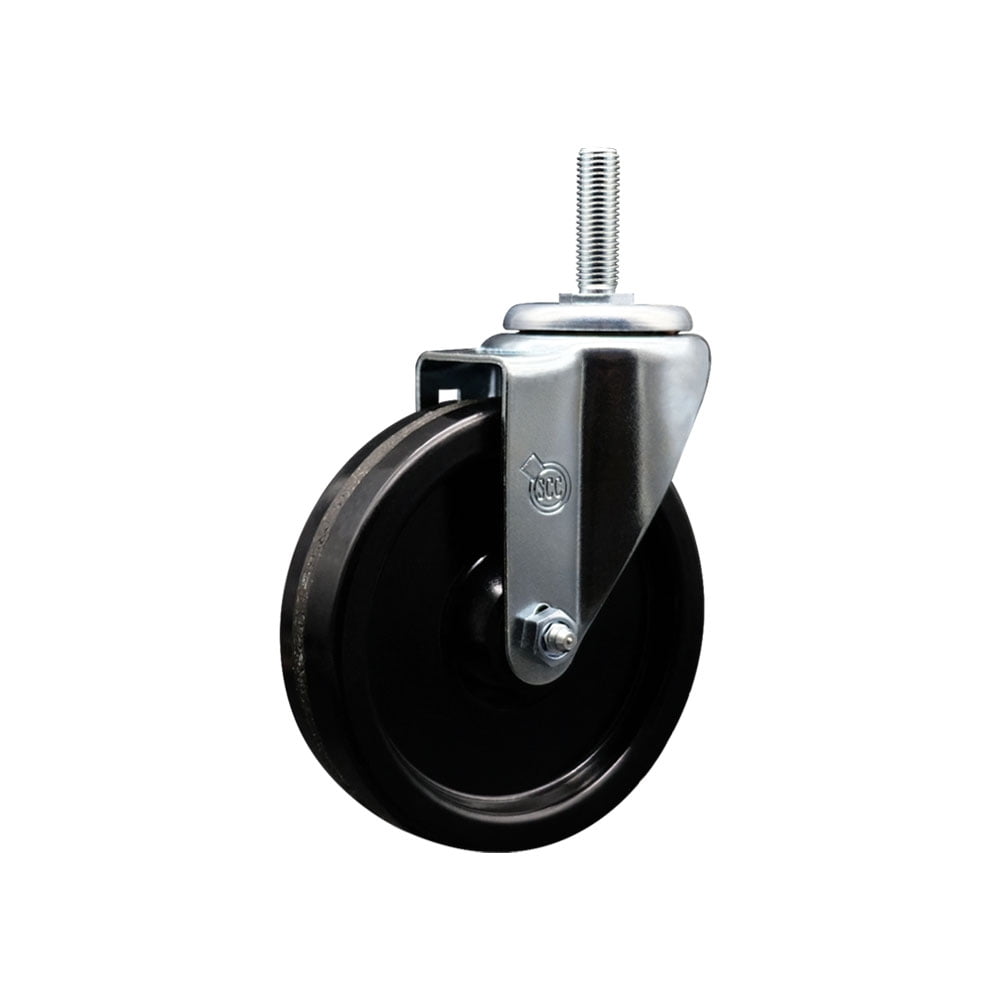 5 Inch Phenolic Wheel Swivel 3/4 Inch Threaded Stem Caster Service ...