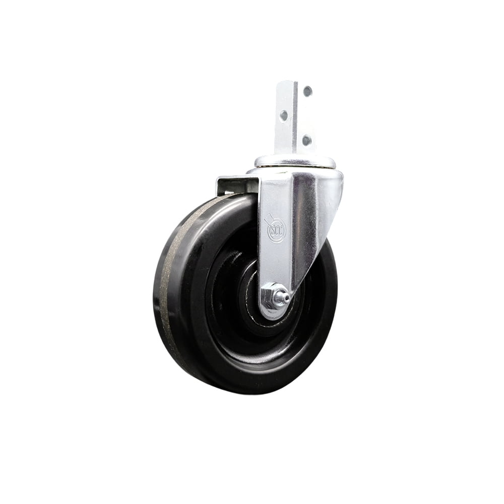 5 Inch Phenolic Wheel Swivel 7/8 Inch Square Stem Caster Service Caster ...