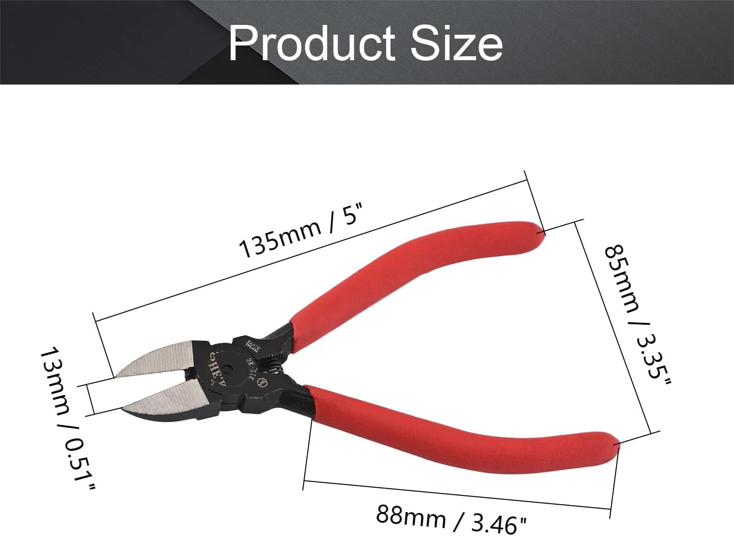 5 Inch Pliers Red Handle Long Diagonal Cutting Plier Side Nippers Wire Cable Cutter[1090 ...
