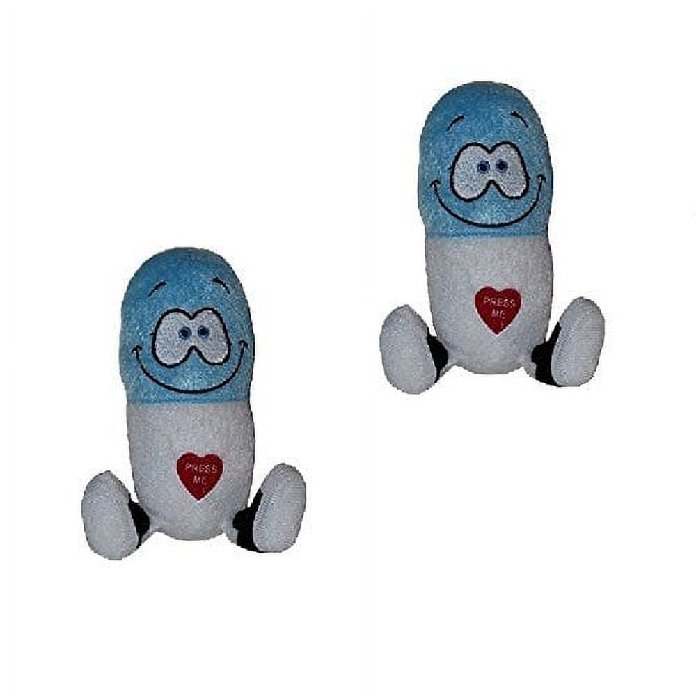 5" Inch Plush Giggling Happy Pill in Blue and White Set of 2 - Walmart.com