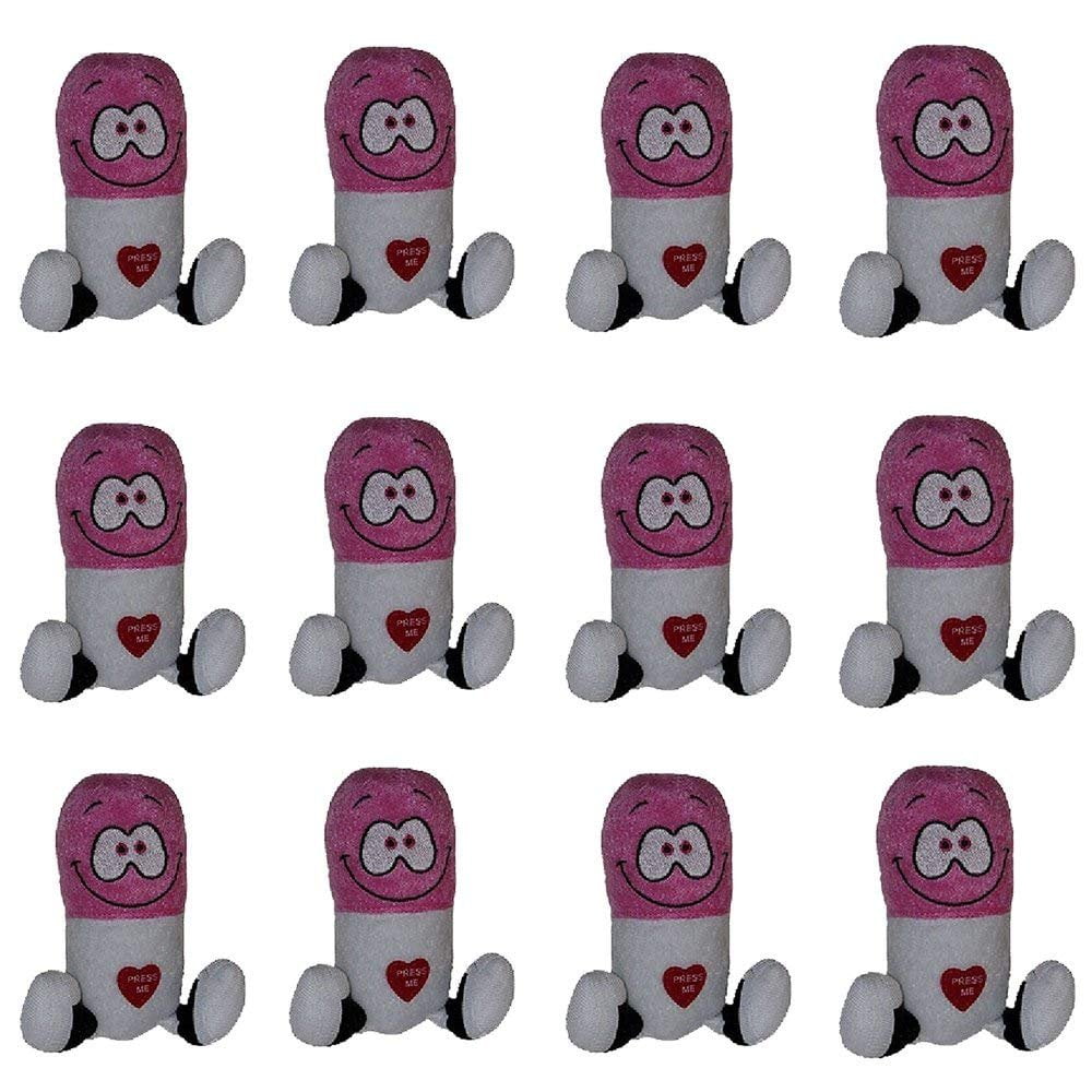 5" Inch Plush Giggling Happy Pill in Pink and White Set of 12 - Walmart.com