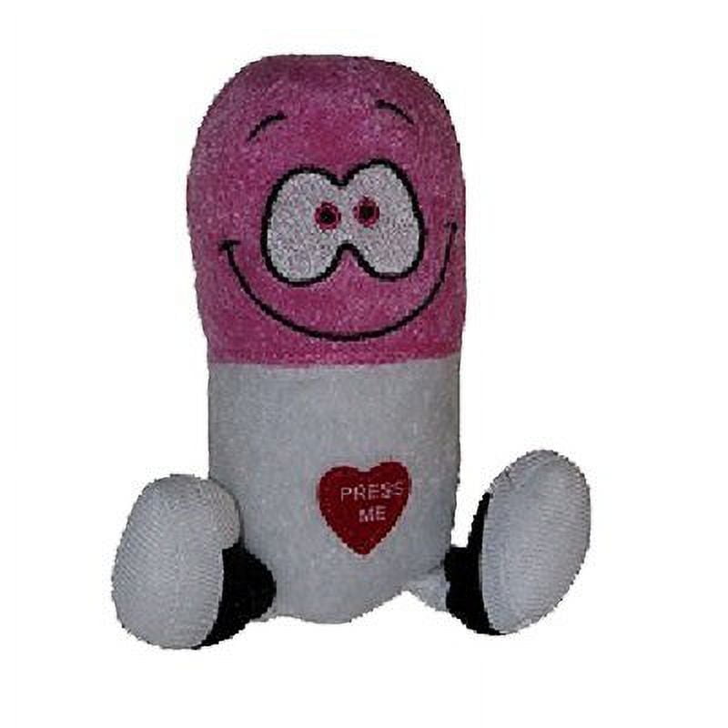 5" Inch Plush Giggling Happy Pill in Pink and White Set of 1 - Walmart.com