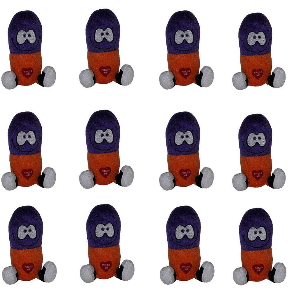 5" Inch Plush Giggling Happy Pill in Purple and Orange Set of 12 ...