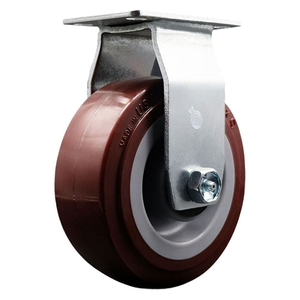 5 Inch Poly on Polyolefin Wheel Rigid Caster with Ball Bearing Service ...