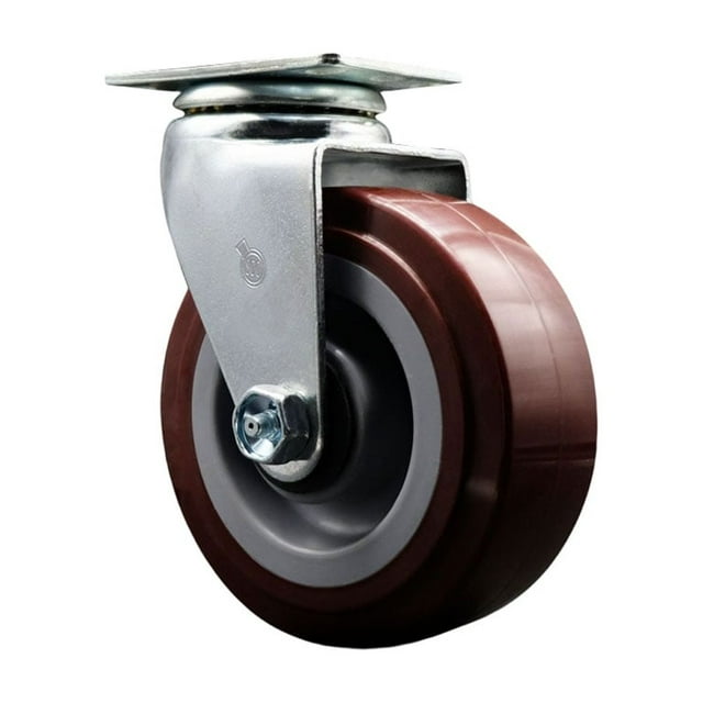 5 Inch Poly on Polyolefin Wheel Swivel Caster with Roller Bearing ...