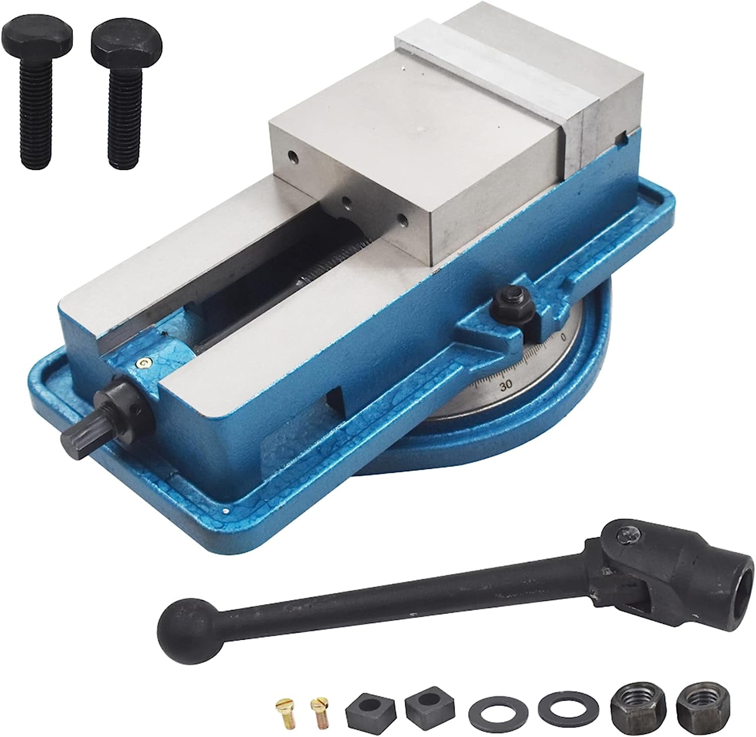 5 Inch Precision Mill Vise with 360 Degree Swiveling Base Heavy Duty ...
