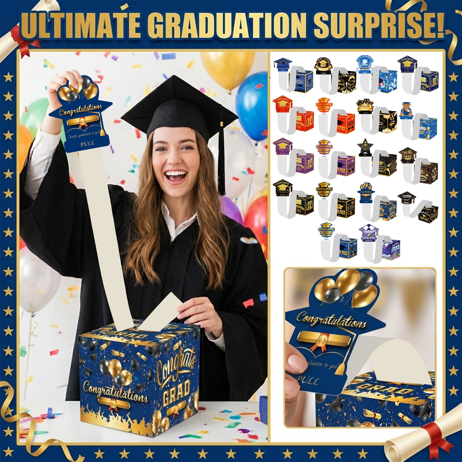 5 Inch Pulling Money Surprise Box for Graduation Party Celebration ...