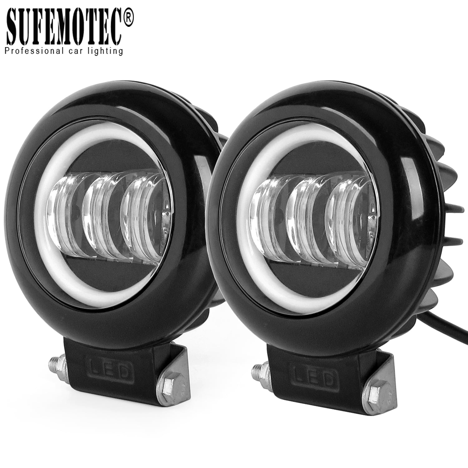 5 Inch Round Led Work Light DRL Driving Flood Beam Fog Lamp For Offroad ...