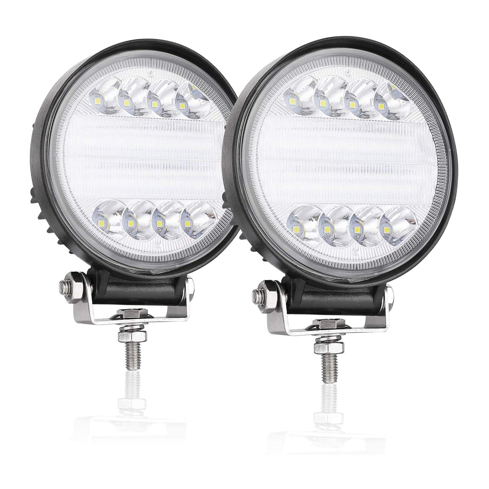 5 Inch Round Offroad RRF12 Lights, OFFROADTOWN 2PCS 144W Spot Flood ...
