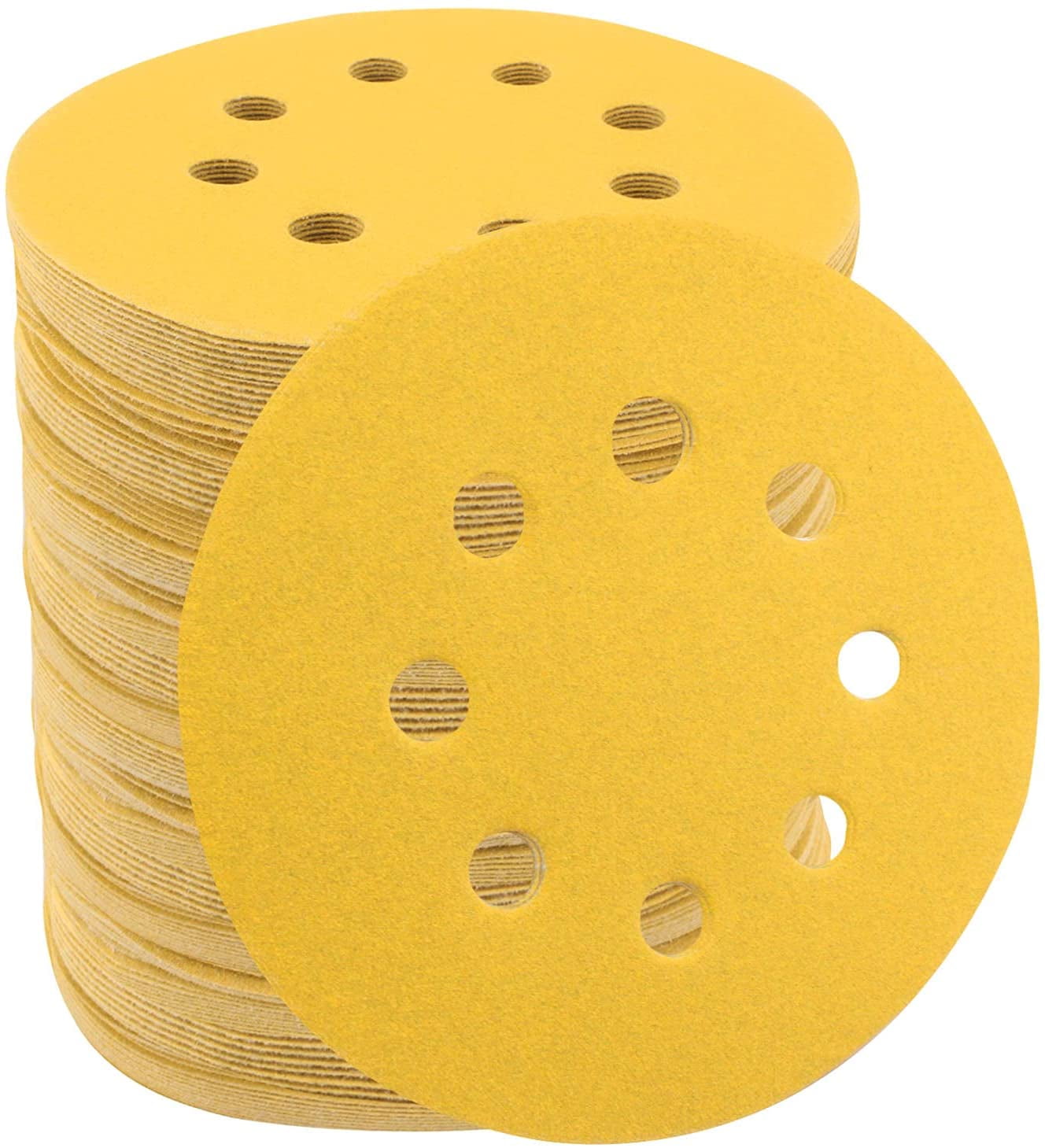 5 Inch Sanding Discs, 60 Grit Sandpaper 8 Hole Hook and Loop Sanding ...