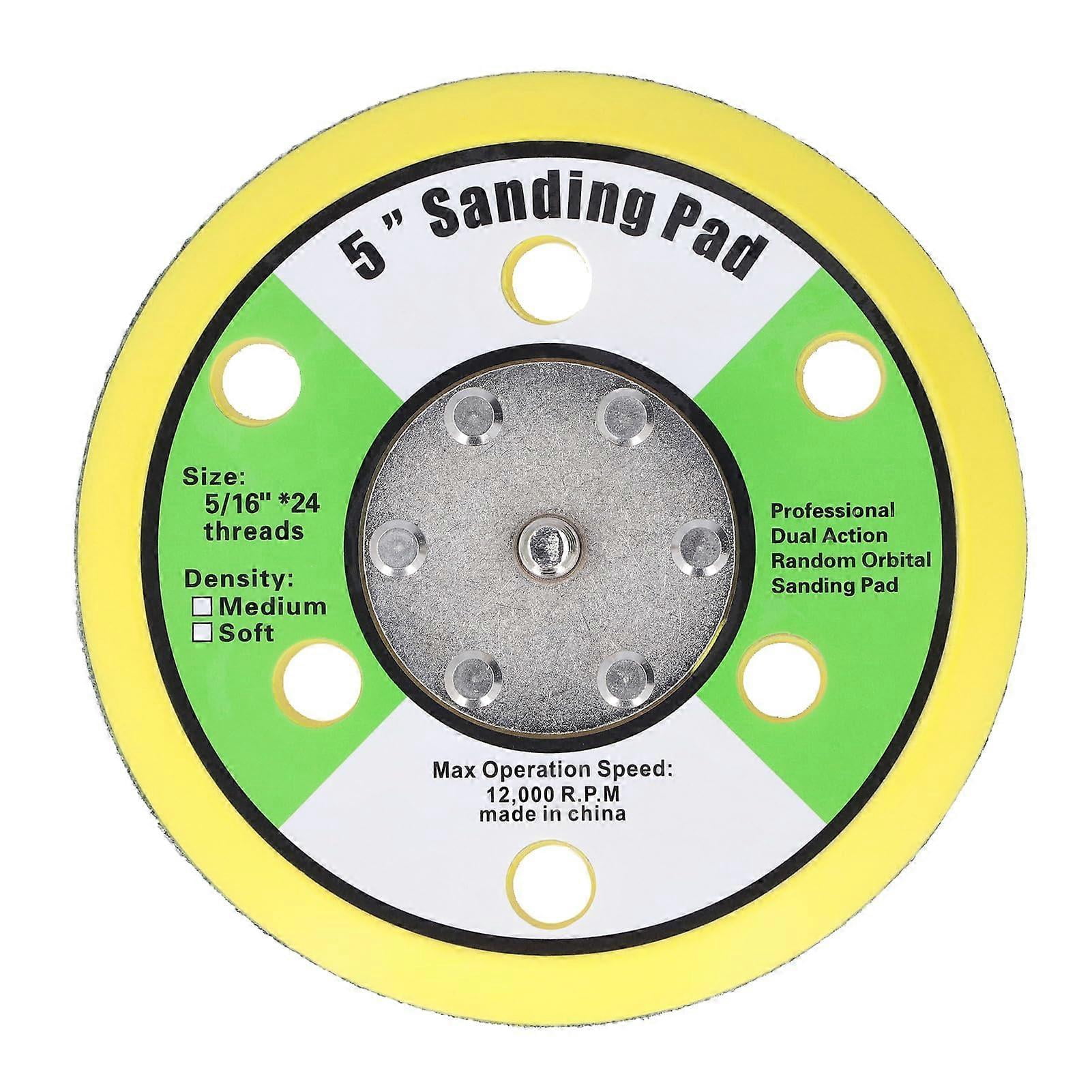 5 Inch Sanding Pad, 5/16 Hook and Loop Backing Pad with 24 Thread ...