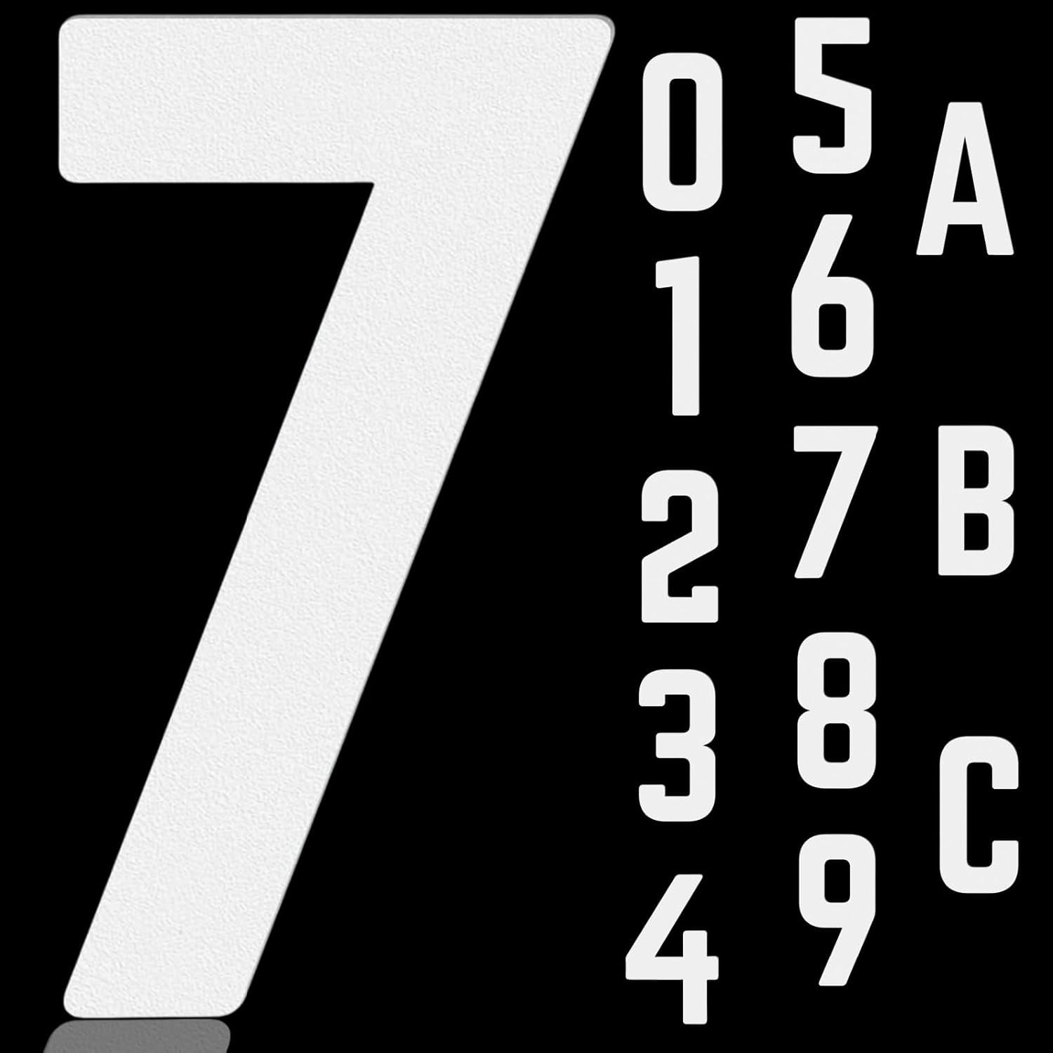 5 Inch Self Adhesive House Numbers White, Acrylic Modern House Address ...