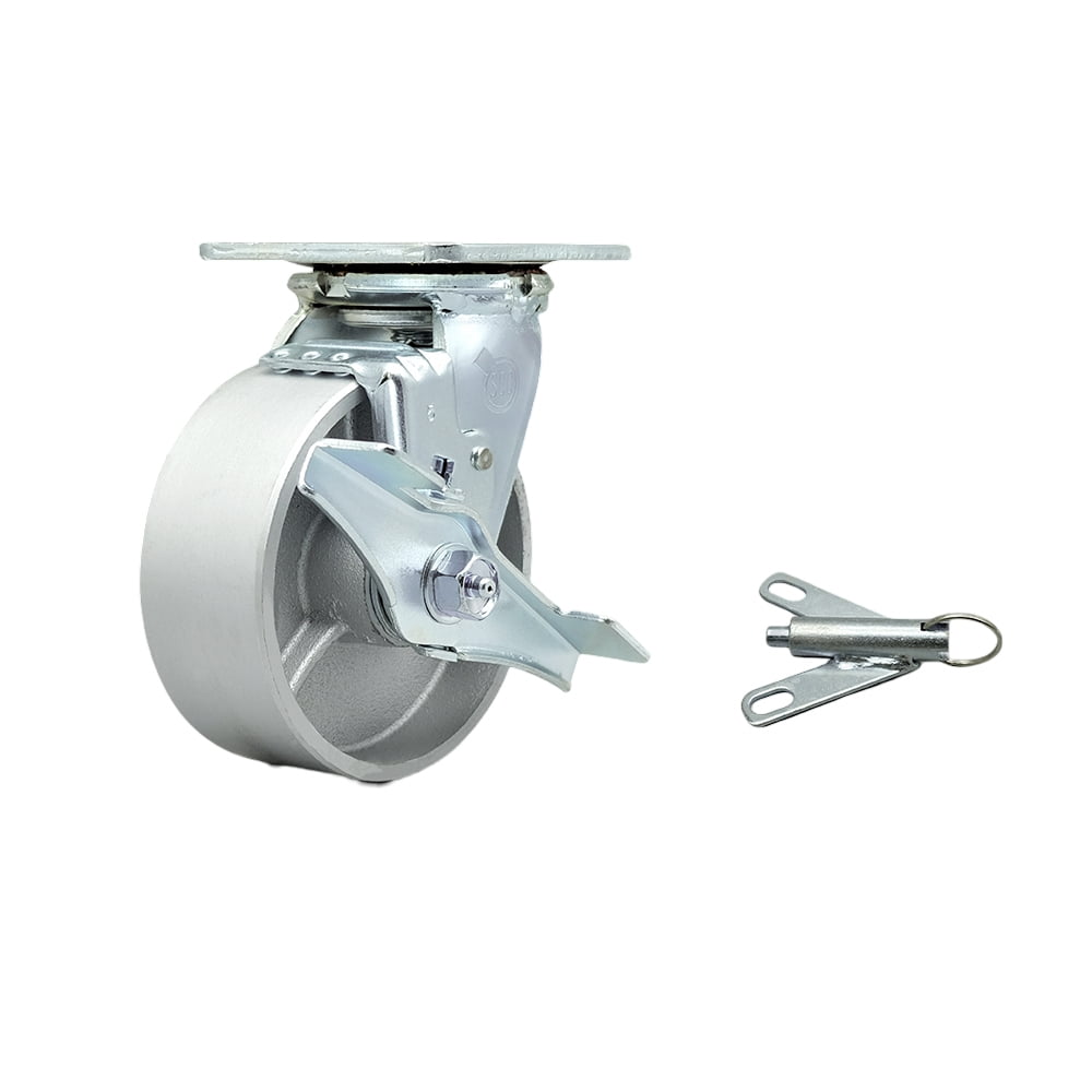 5 Inch Semi Steel Caster with Roller Bearing and Brake/Swivel Lock SCC ...