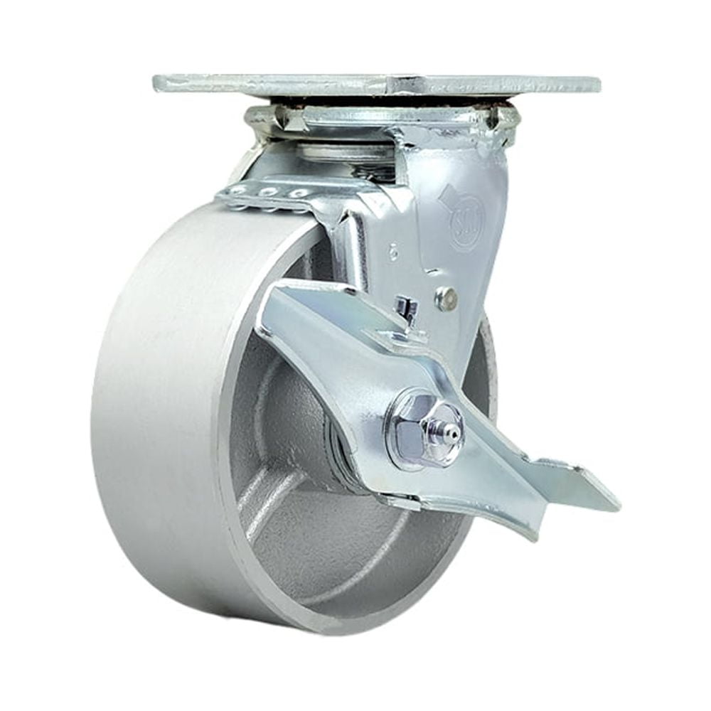 5 Inch Semi Steel Swivel Caster with Ball Bearing and Brake Service ...