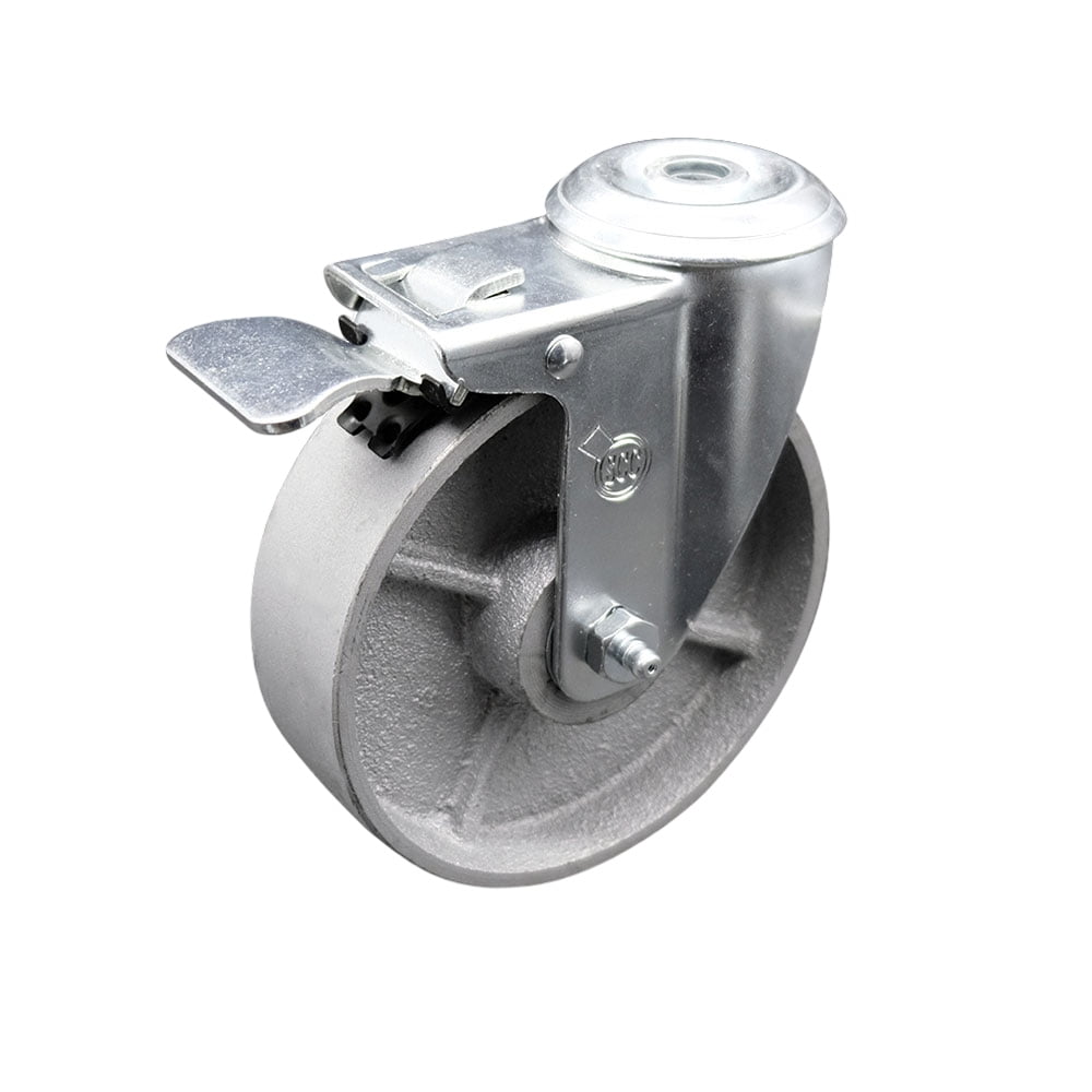 5 Inch Semi Steel Wheel Bolt Hole Caster with Total Lock Brake Service ...