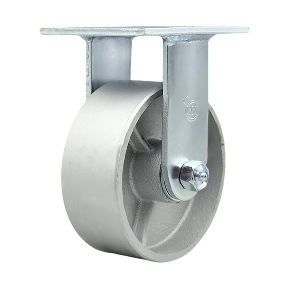 5 Inch Semi Steel Wheel Rigid Caster with Roller Bearing Service Caster ...