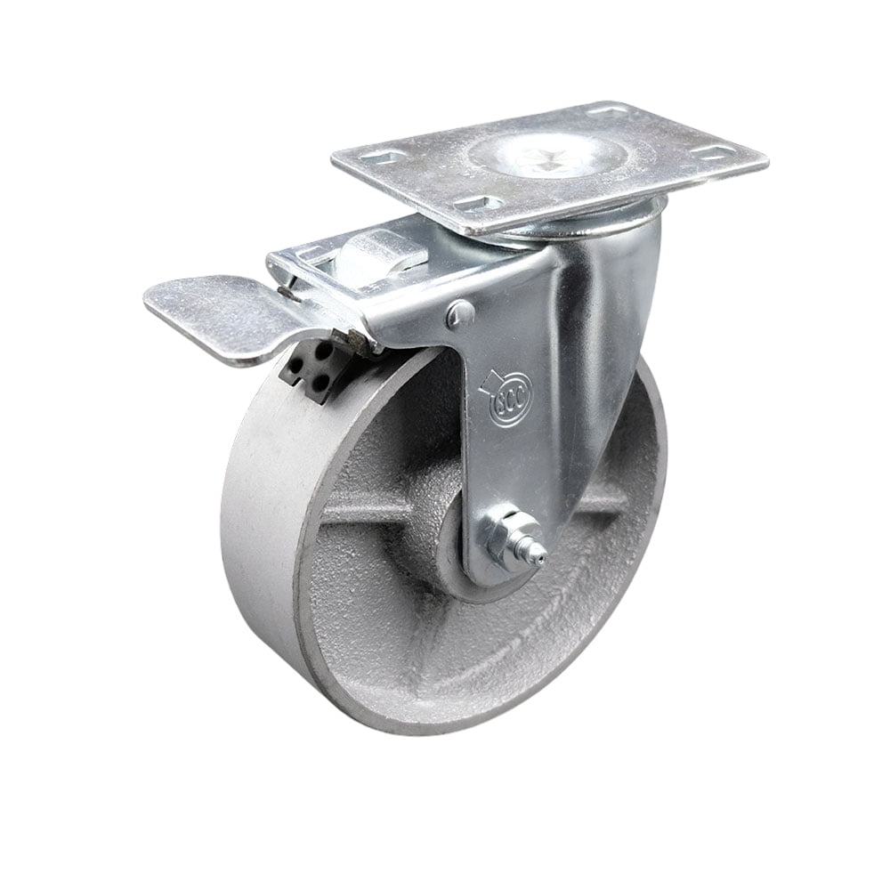 5 Inch Semi Steel Wheel Swivel Top Plate Caster with Total Lock Brake ...