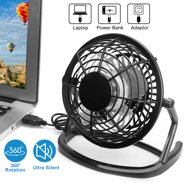Mainstays 4 inch Metal Mini 360-degree Pivot USB Personal Desktop Fan ...