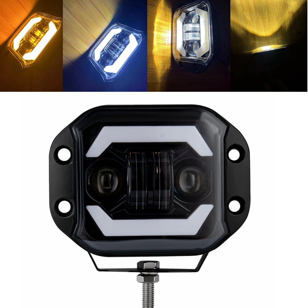 5 Inch Spotlight Flush Mount LED Work Light Bar H4 Off Road 4X4 ...