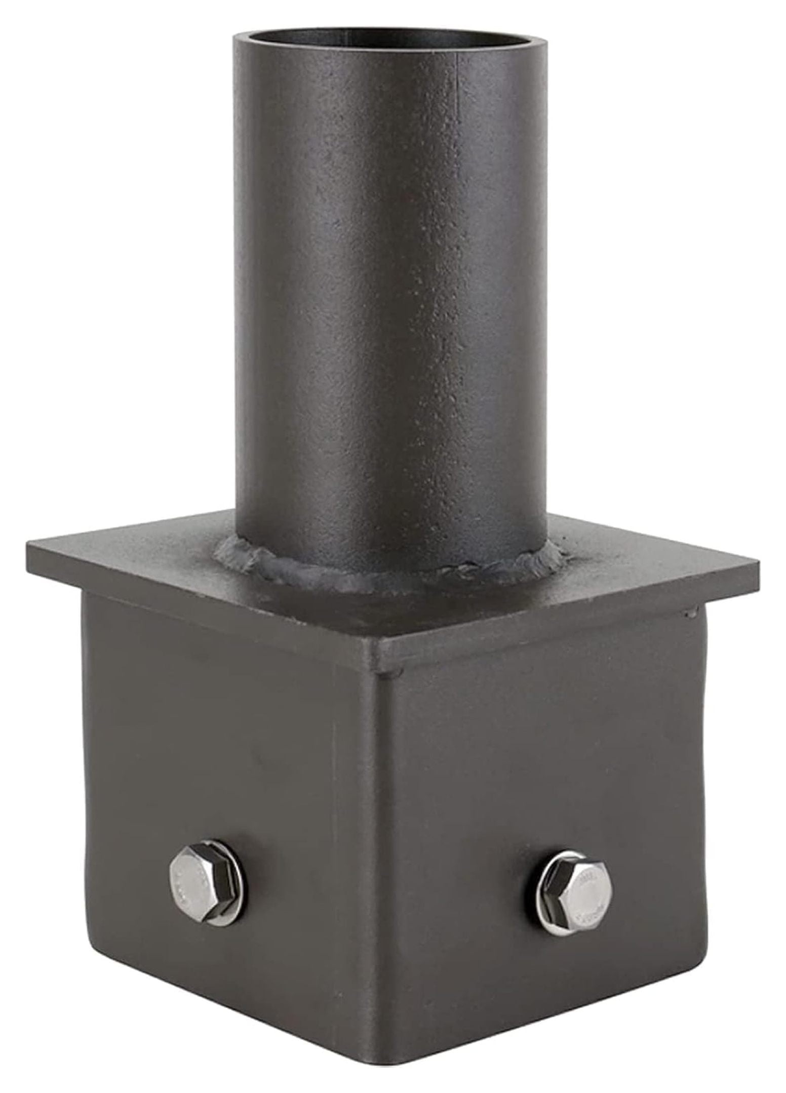 5 Inch Square Pole Mount Tenon Adapter with 2-3/8" O.D. Tenon, Pole Top ...