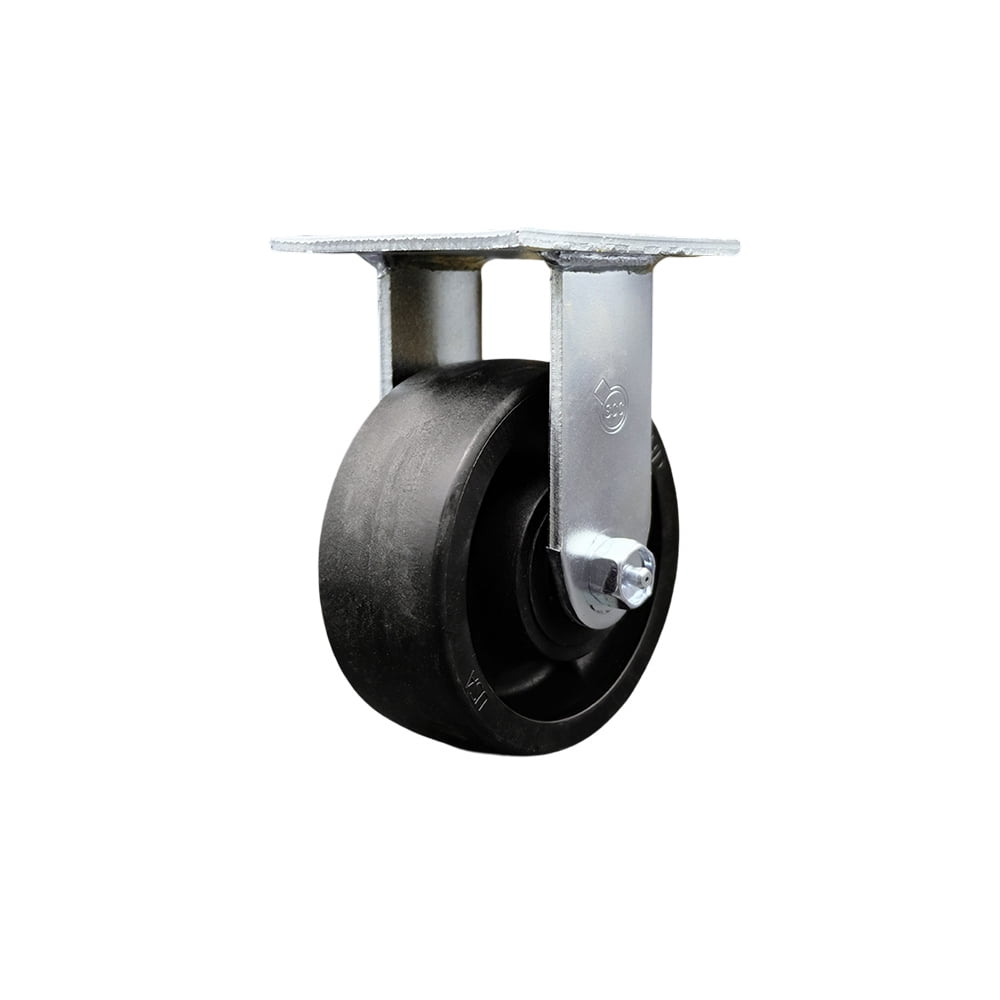5 Inch Stainless Steel Glass Filled Nylon Wheel Rigid Caster with Ball ...
