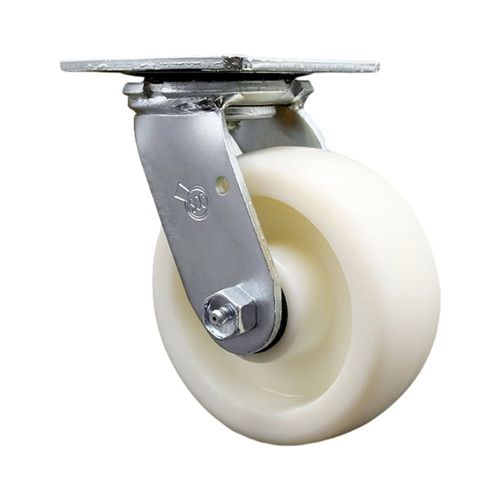 5 Inch Stainless Steel Nylon Wheel Swivel Caster with Roller Bearing ...