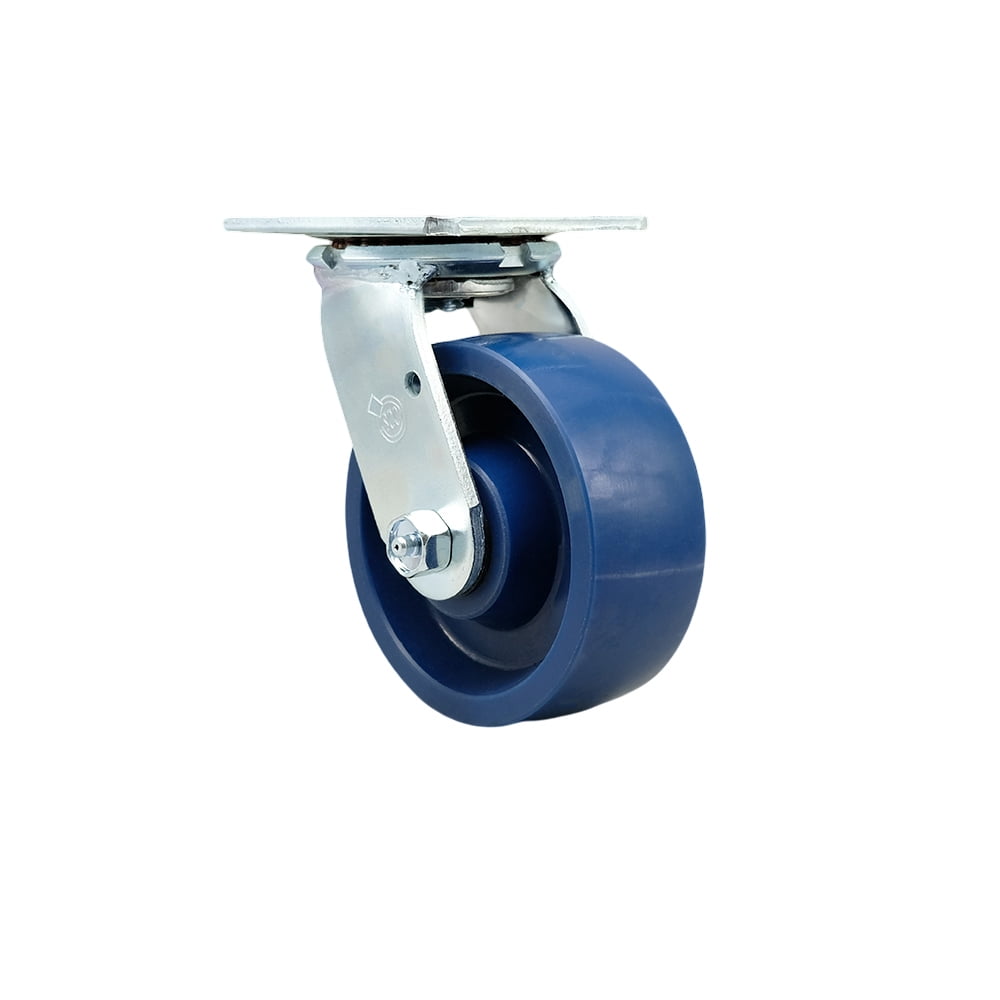 5 Inch Stainless Steel Solid Poly Wheel Swivel Caster with Roller ...