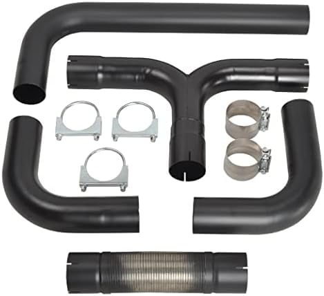 5'' Inch T Pipe Kit Dual Smoker Exhaust Stack System Dual Diesel Stack ...