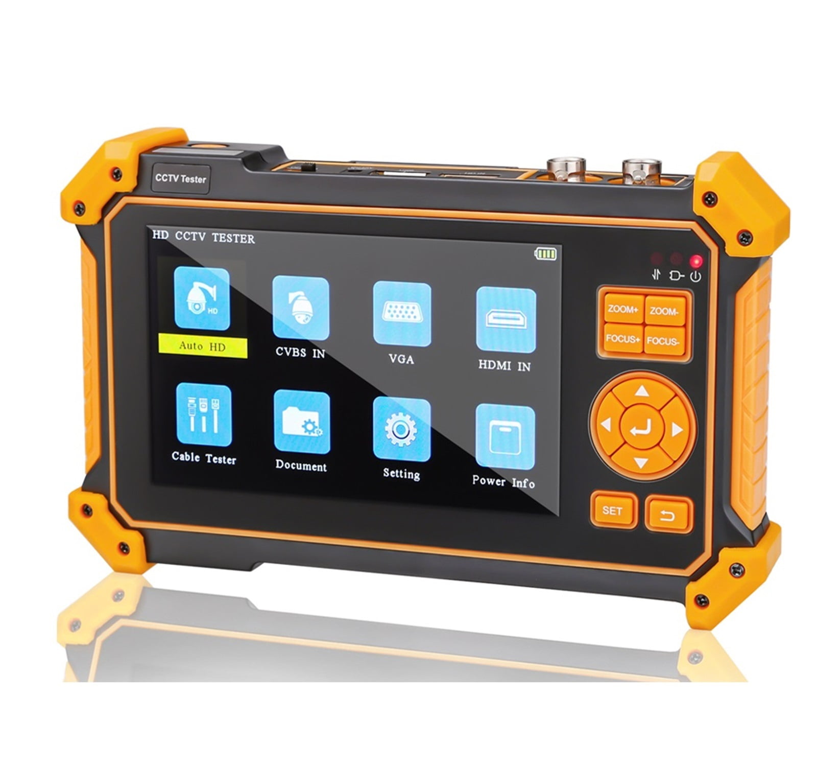 5 Inch TFT-LCD Screen CCTV Camera Tester Monitor Support 4K 8MP CVI TVI ...