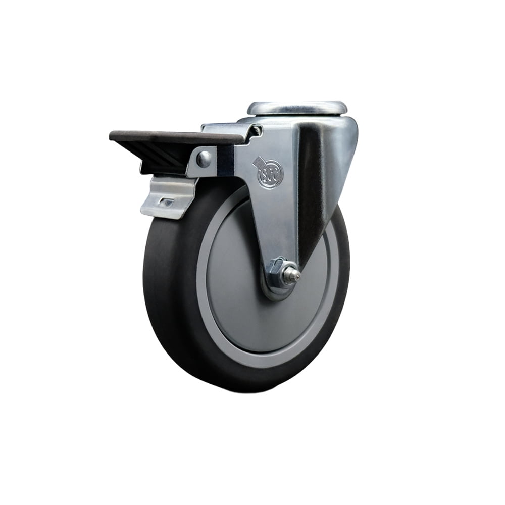 Service Caster Brand - Thermoplastic Rubber Swivel Caster, 4" x 1.25 ...