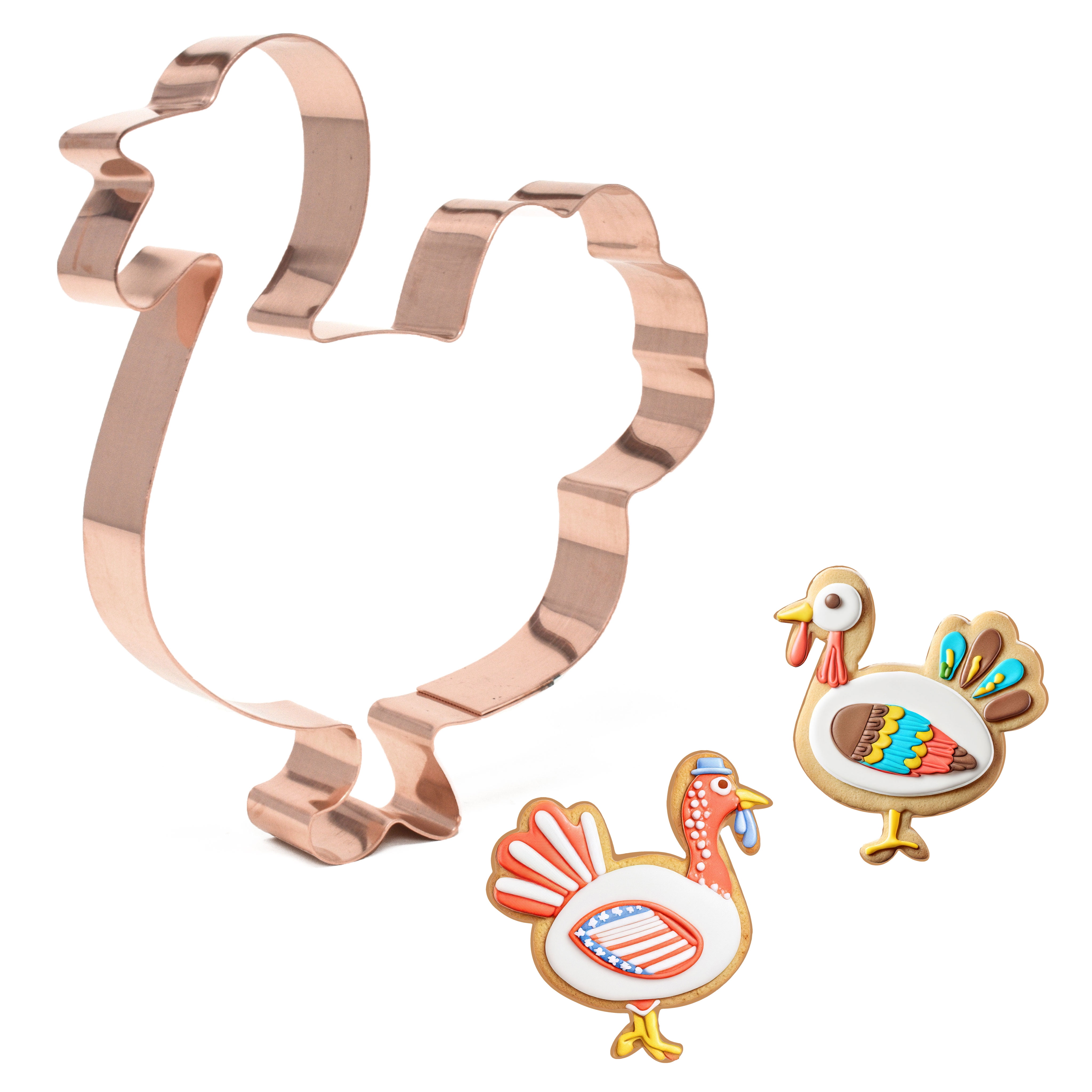 5 Inch Turkey Thanksgiving Cookie Cutter, Handcrafted Copper by The ...