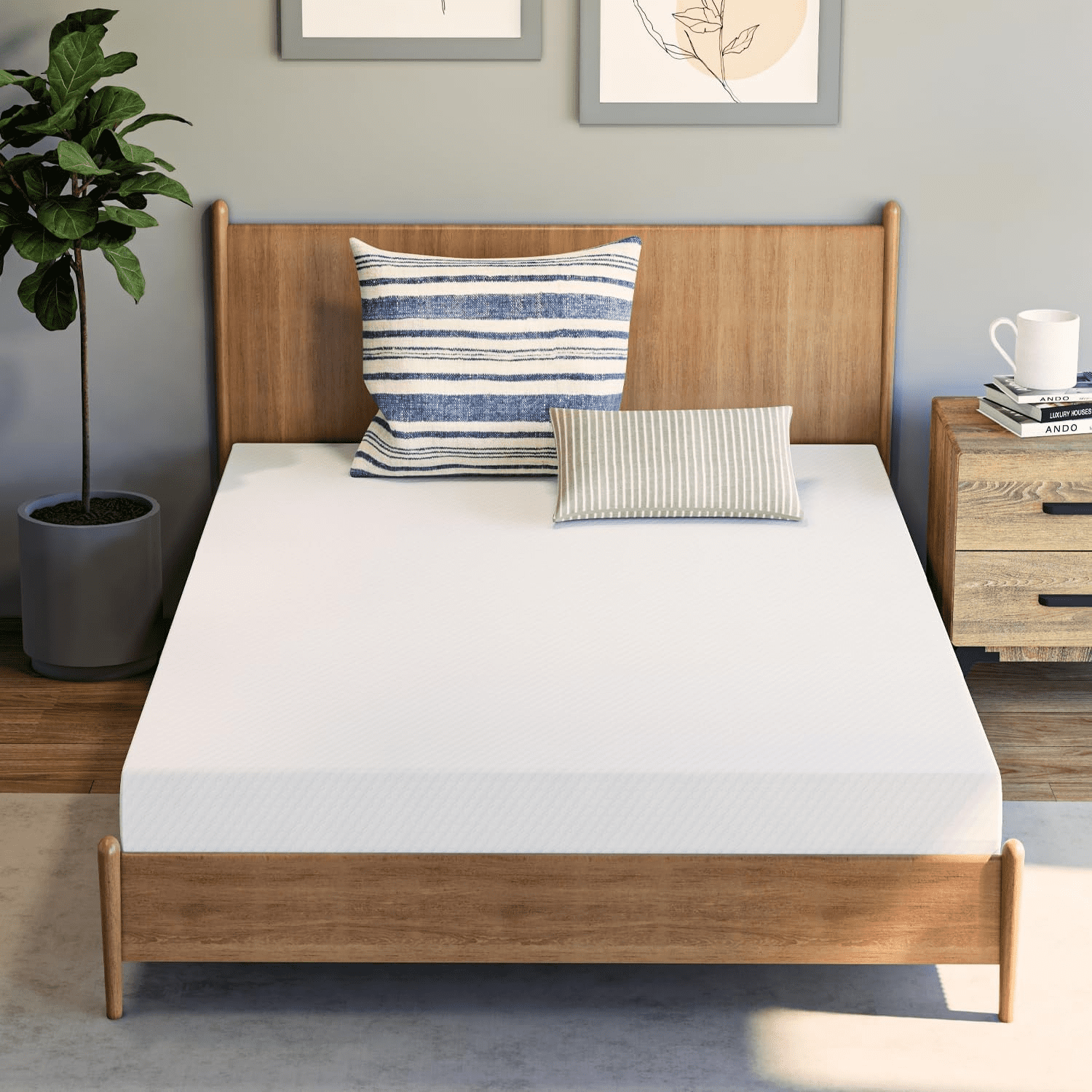 5 Inch Twin Cooling Gel Memory Foam Mattress for Cool Sleep Medium Firm ...