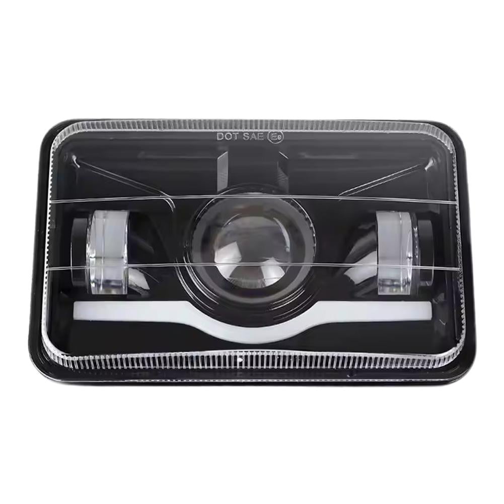 5-Inch Wave LED Headlights for Wrangler, 4x6 Square Dual Beam Off-Road ...