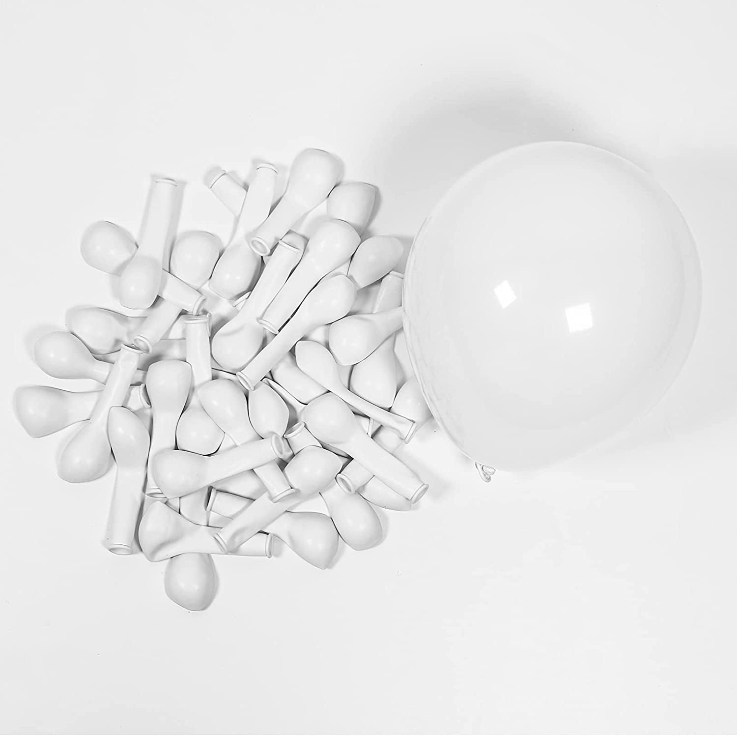 5 Inch White Balloons 100 Pack, Latex Party Balloons For Birthday Party ...