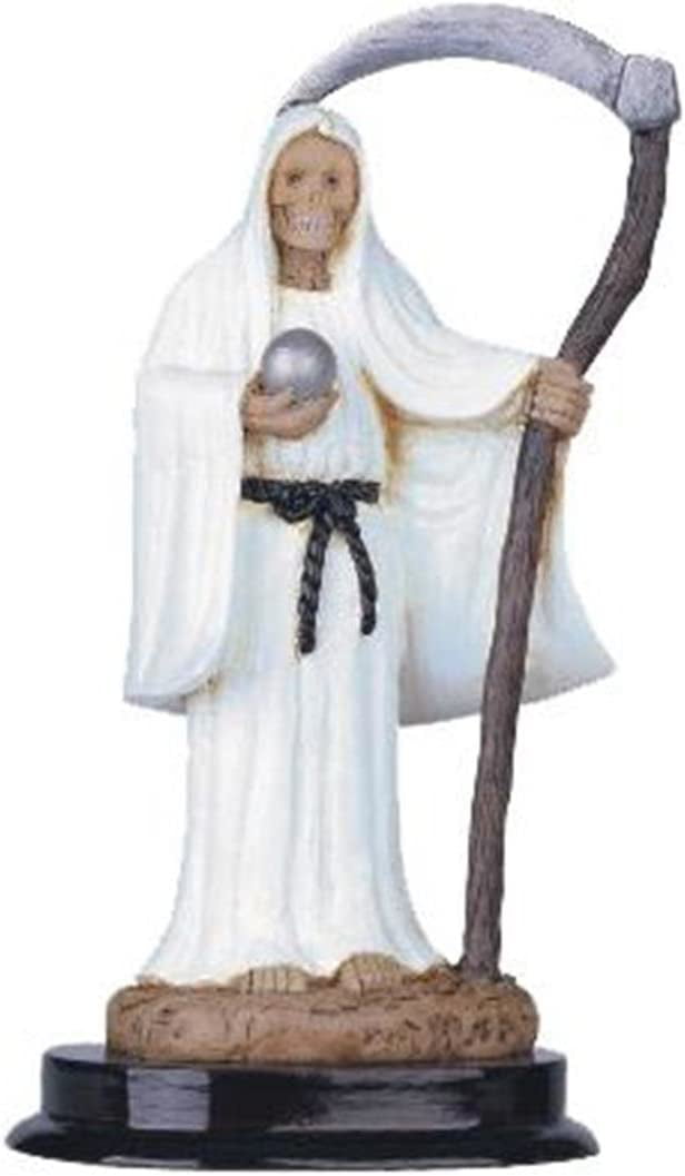 5 Inch White Holy Death Statue La Santisima Muerte Santa Grim Reaper ...