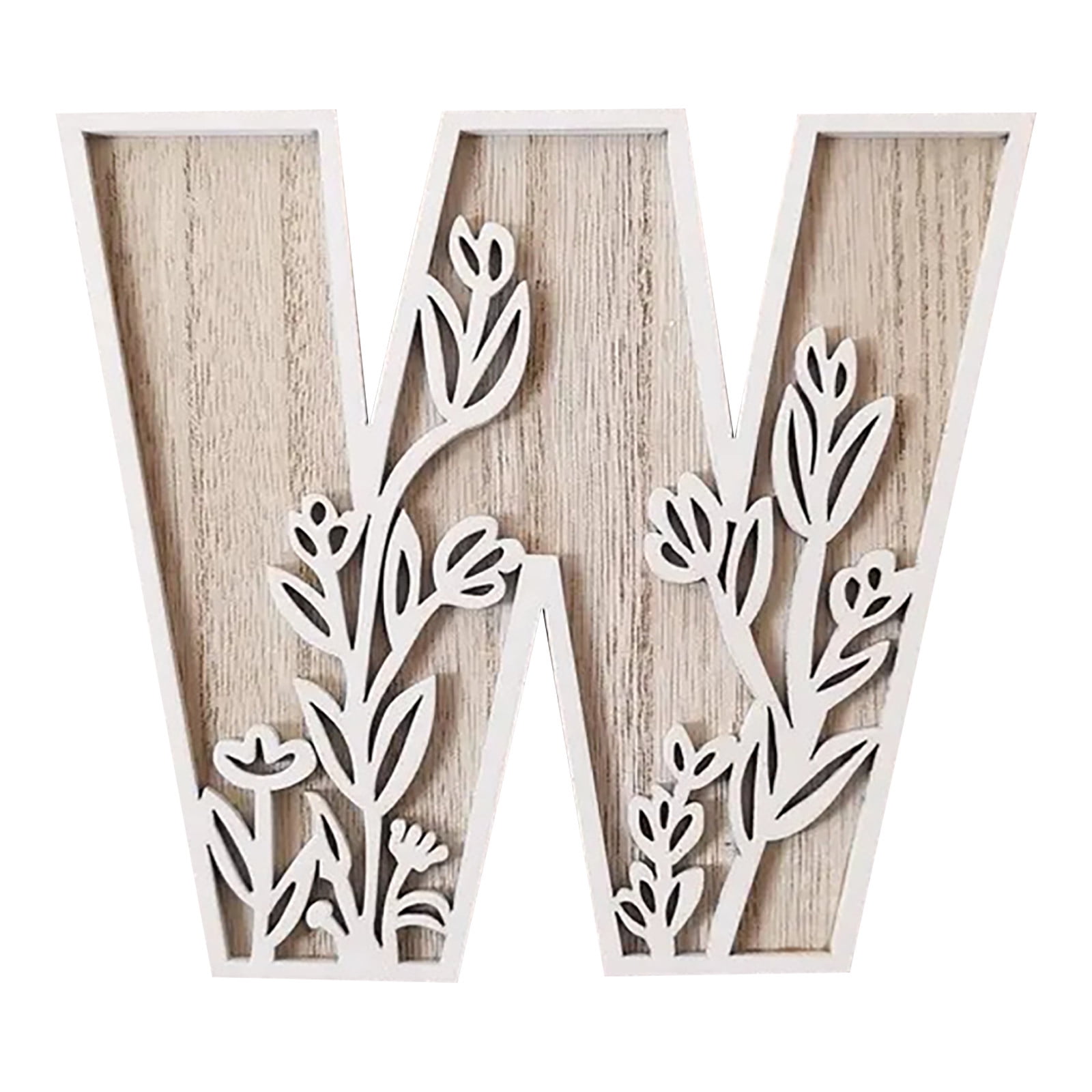 5 Inch Wooden Letter W for Wall Decor - Unfinished DIY Craft Letters A ...