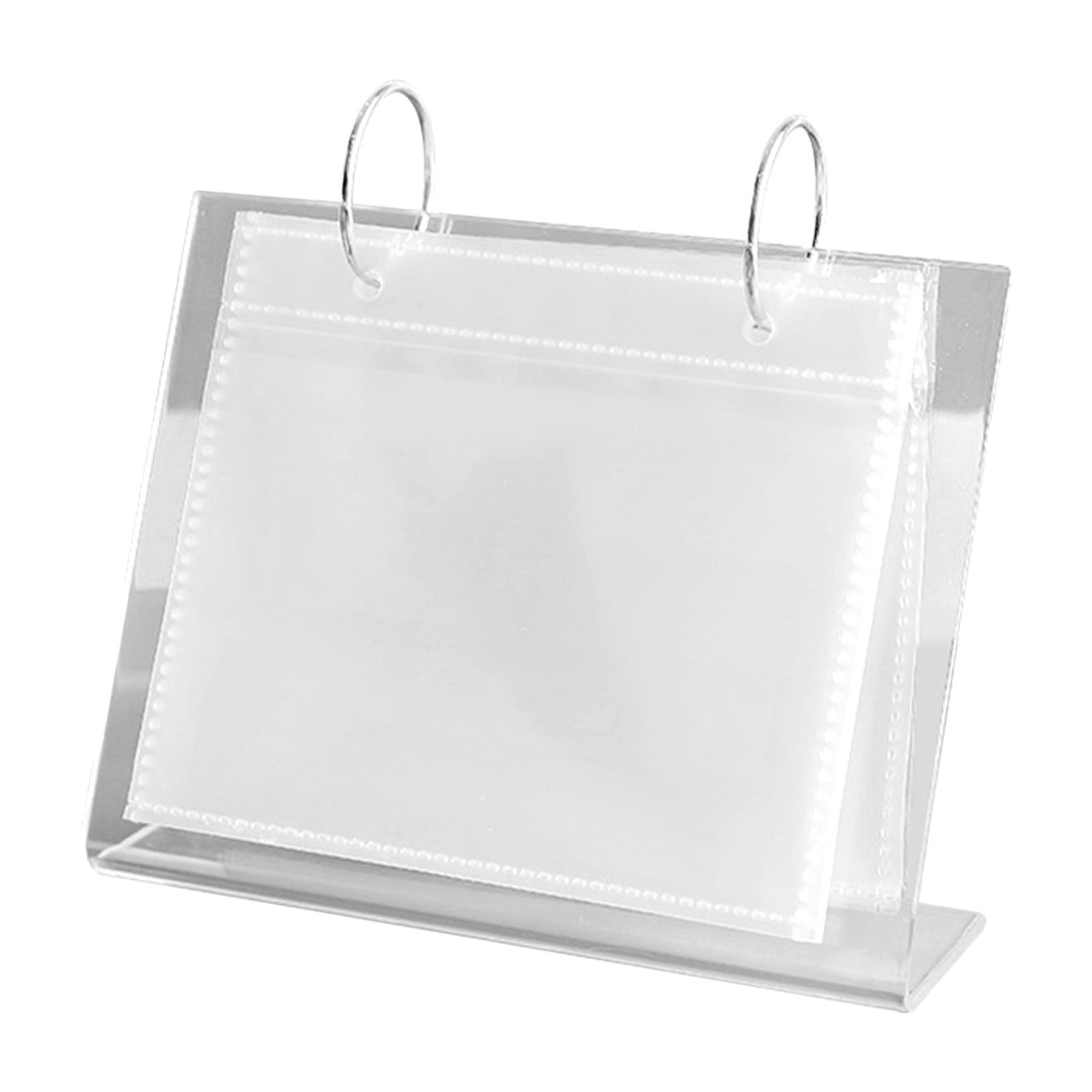 5 Inches Desktop Small Photo Album Acrylic Photo Holder Flip Up Mini ...