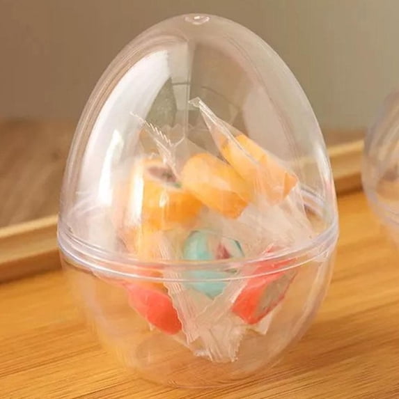 5 Inches Large Clear Easter Eggs Fillable Plastic Easter Eggs Empty ...