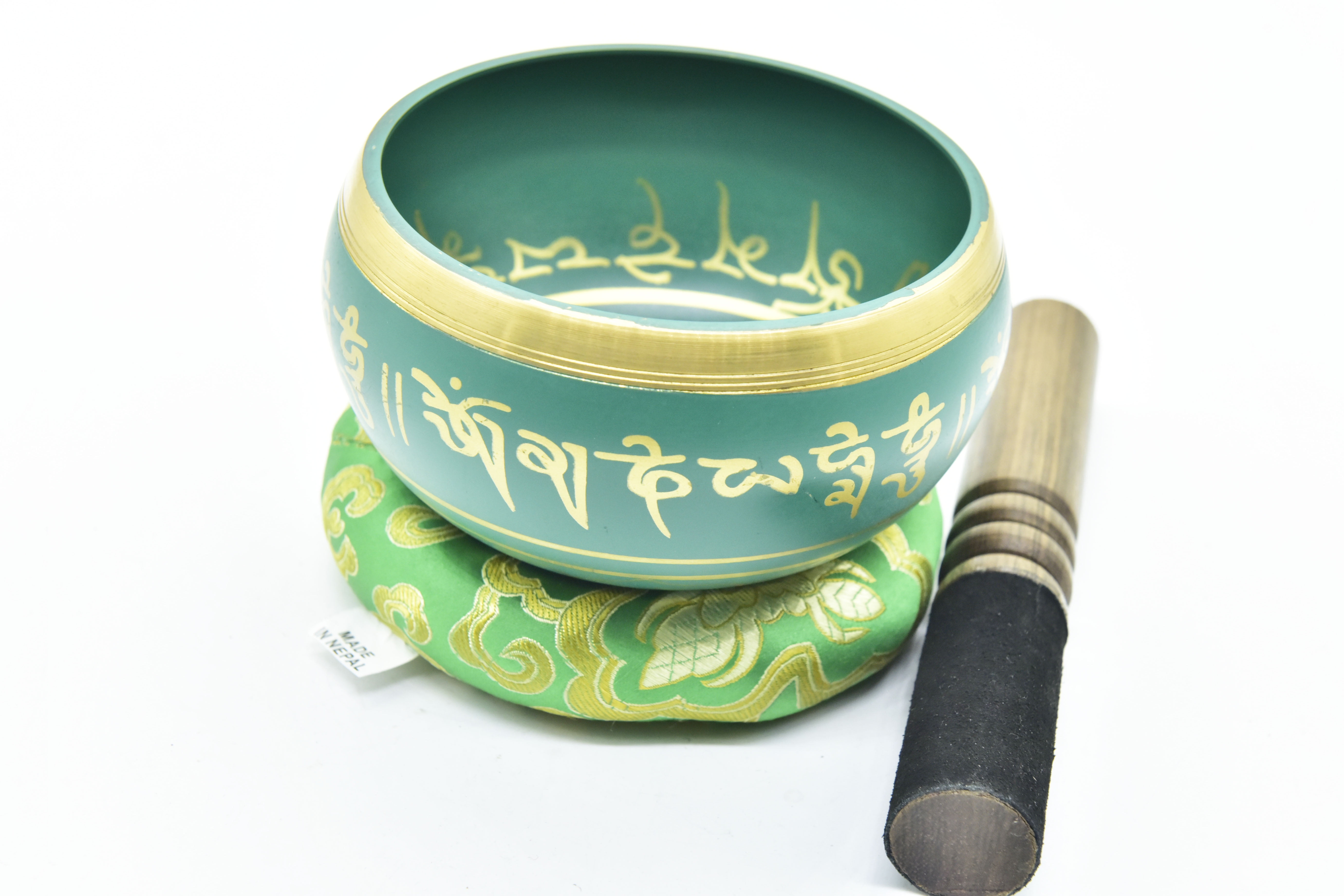 5 Inches Tibetan Hand Printed Singing Bowl Set - for Meditation ...