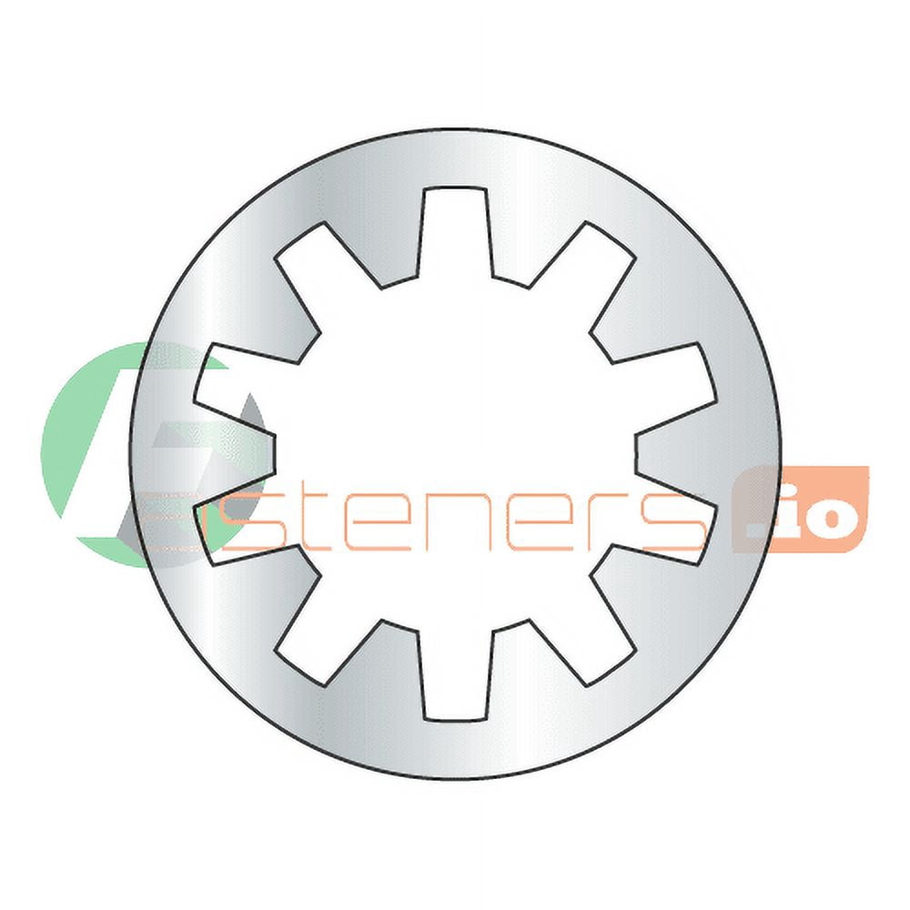 #5 Internal Tooth Lock Washers / Steel / Zinc / Outer Diameter: .255 ...
