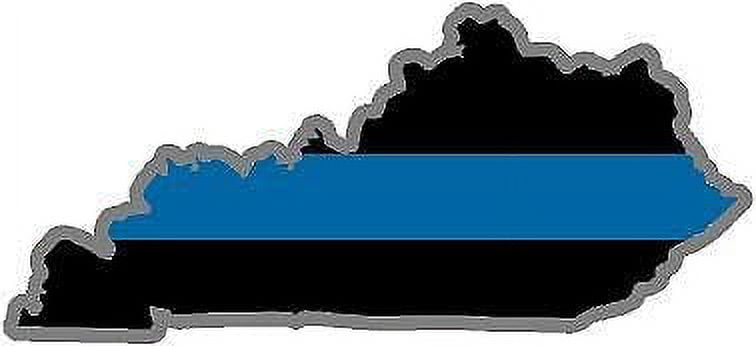 5" KY Kentucky State Thin Blue Line Police Sheriff SWAT 3M Reflective ...