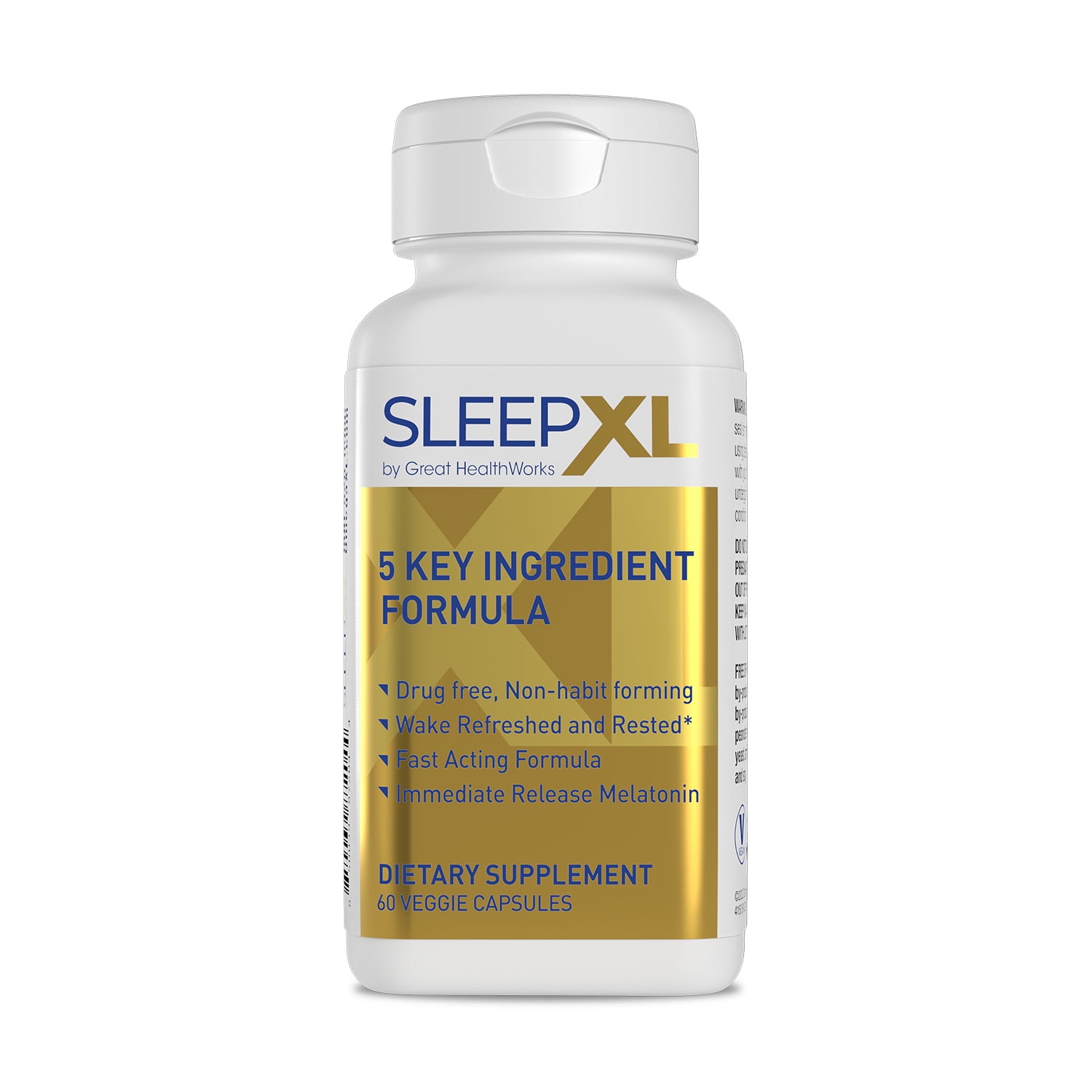 SleepXL: Fast-Acting Sleep Aid, 5 Key Ingredients, 60 Vegan Capsules ...