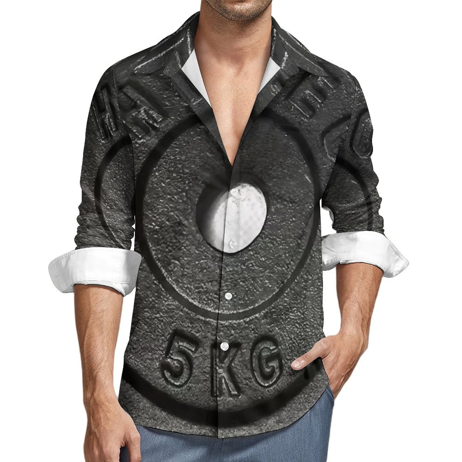 5 Kilograms Hawaiian Shirt for Men Long Sleeve Button Down Beach Shirts ...