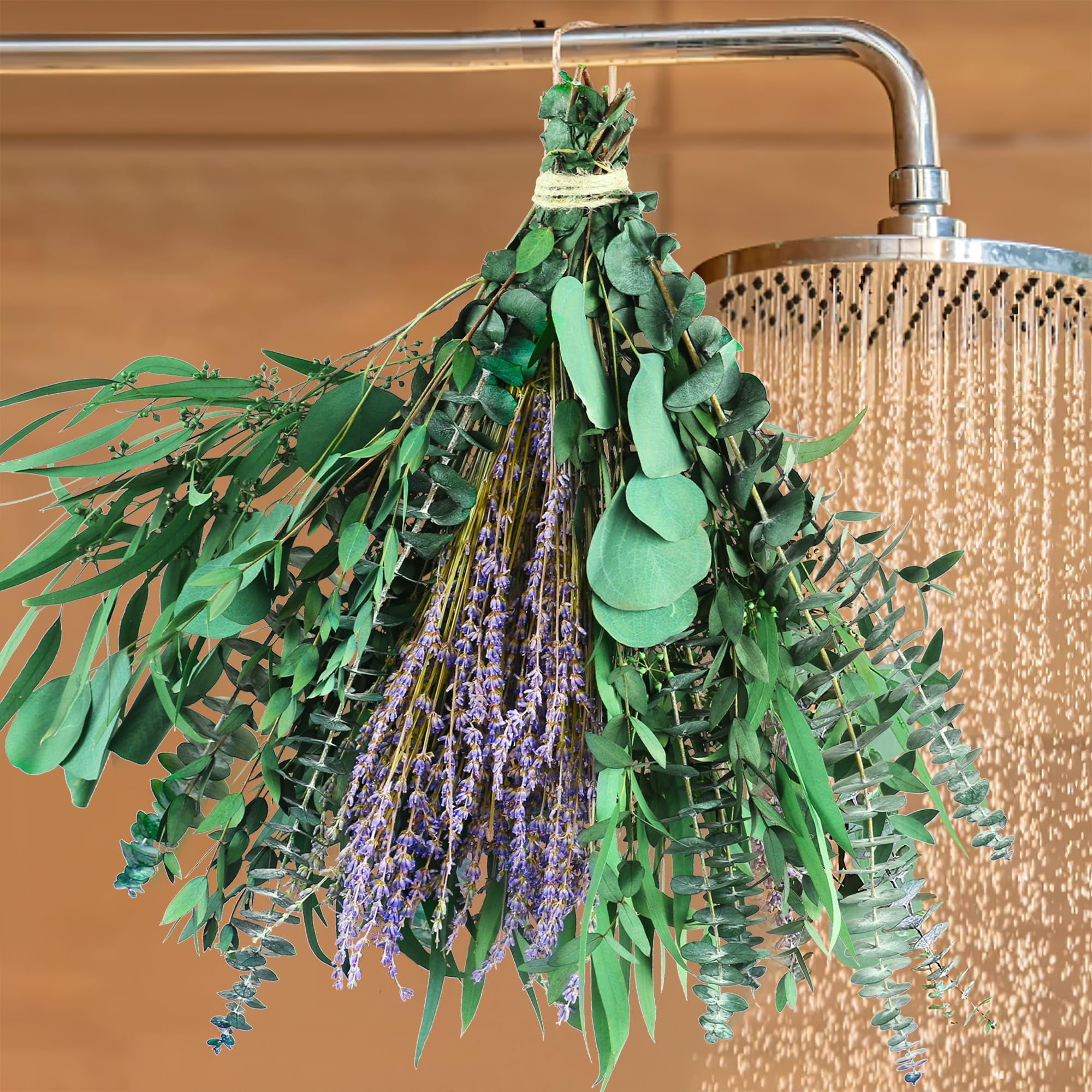 5 Kinds Eucalyptus & Lavender Flowers Bundles for Shower, 17'' Real ...