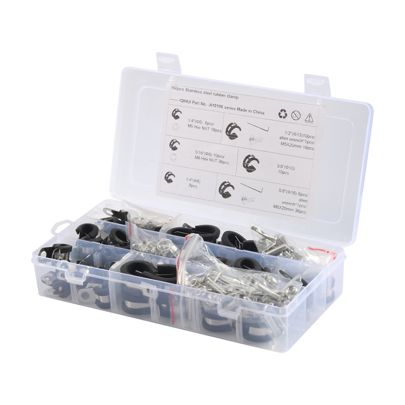 5 Kinds of Rubber Coated Stainless Steel Metal Wire Clamps Selection ...