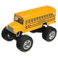 "Kinsfun 5"" Yellow School Bus Big Wheel Monster Truck, Kids Toy, Push ...